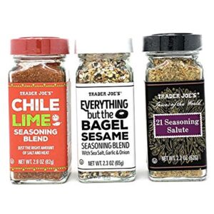 Trader Joe's Seasoning - 21 Salute Seasoning , Chile Lime and Everything but the bagel Seasoning