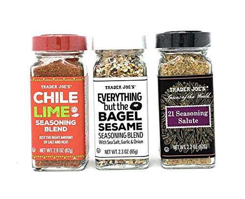 Trader Joe's Seasoning - 21 Salute Seasoning , Chile Lime and Everything but the bagel Seasoning