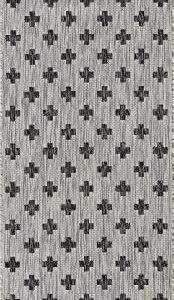 Novogratz by Momeni Villa Umbria Indoor Outdoor Rug, 2'7" x 7'6" Runner, Grey