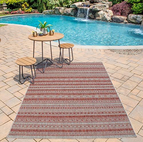 Novogratz Villa Collection Tuscany Indoor/Outdoor Area Rug, 3'3" x 5'0", Copper