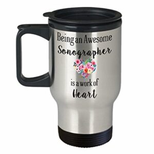 Sonographer Travel Mug, Sonographer Gift Ideas Travel Coffee Cup