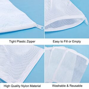 Segarty Aquarium Media Bags, 10PCS 7.7x5.9in Nylon Mesh Aquarium Filter, Media Bags with Plastic Zipper, Fish Tank Net Bags for Pellet Carbon, Bio Balls, Ceramic Rings, Ammonia Remover, White