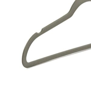 Amazon Basics Slim, Velvet, Non-Slip Suit Clothes Hangers, Gray/Silver - Pack of 50