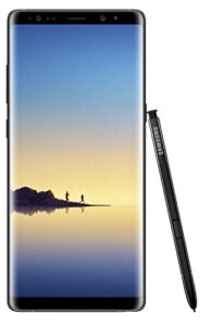 samsung galaxy note 8 64gb single-sim sm-n950fzkabtu - 6.3" inch android (gsm only, no cdma) factory unlocked 4g/lte smartphone (midnight black) - international version