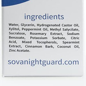 SOVA Night Guard Spray Cleaner and Freshener for Night Dental Mouthguard, One Bottle (Packaging May Vary)