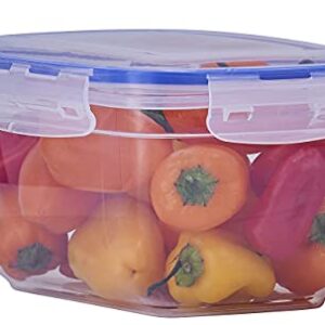 Superio Sealed Food Storage Container, 4.2 Qt, Airtight Leak Proof Meal Prep Containers, Rectangle Shape, Microwave and freezer safe, BPA-free Plastic (1, 4.2 Quart)