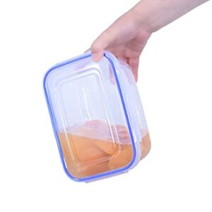 Superio Sealed Food Storage Container, 4.2 Qt, Airtight Leak Proof Meal Prep Containers, Rectangle Shape, Microwave and freezer safe, BPA-free Plastic (1, 4.2 Quart)