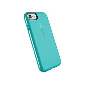 speck products candyshell iphone se (2022) case| iphone se (2020)| iphone 8| iphone 7 - jewel teal/mykonos blue