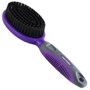 Double Sided Combo Pins and Bristle Brush by Hertzko - For Dogs and Cats with Long or Short Hair - Dense Bristles Remove Loose Hair from Top Coat and Pin Comb Removes Tangles, and Dead Undercoat (Single Sided)