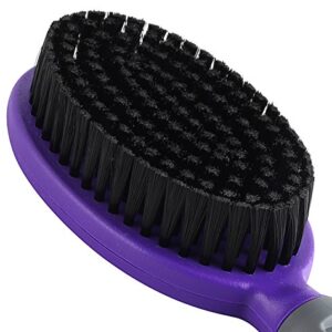 Double Sided Combo Pins and Bristle Brush by Hertzko - For Dogs and Cats with Long or Short Hair - Dense Bristles Remove Loose Hair from Top Coat and Pin Comb Removes Tangles, and Dead Undercoat (Single Sided)