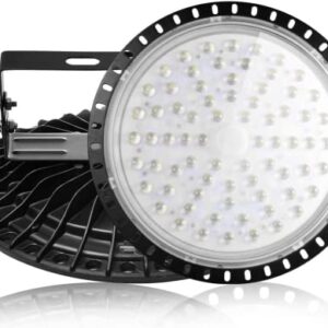 Viugreum UFO LED High Bay Light 300W, 30000LM Commercial Bay Lighting Daylight White (6000-6500K), IP65 Waterproof LED Warehouse Lighting for Garage Factory Workshop Ship from USA take 5-7 days to you