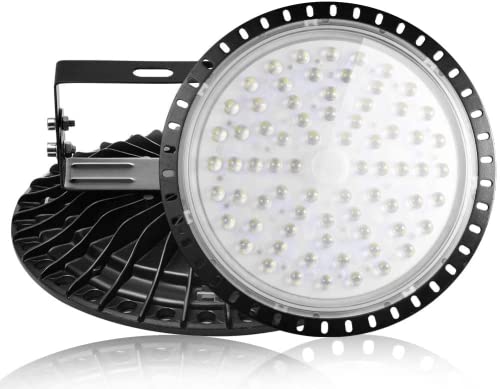 Viugreum UFO LED High Bay Light 300W, 30000LM Commercial Bay Lighting Daylight White (6000-6500K), IP65 Waterproof LED Warehouse Lighting for Garage Factory Workshop Ship from USA take 5-7 days to you