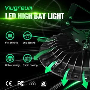 Viugreum UFO LED High Bay Light 300W, 30000LM Commercial Bay Lighting Daylight White (6000-6500K), IP65 Waterproof LED Warehouse Lighting for Garage Factory Workshop Ship from USA take 5-7 days to you