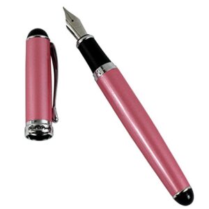 3 PCS Jinhao X750 Fountain Pen Medium 18KGP Nib in 3 Colors(Black, Purple, Pink) with Transparent Pen Pouch