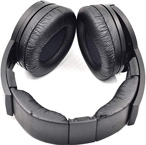 Replacement Foam Earpads Pillow Ear Pads Cushions Cover Cups Repair Parts Compatible with Sony MDR-RF985R RF985R RF985RK Headphones (Black)