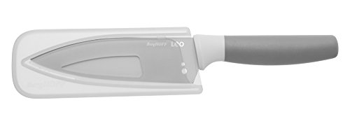 Berghoff Leo Ceramic Coated Non-Stick Small Chefs Knife with Herb Stripper, 14cm, Stainless Steel, Grey, 6 x 26.5 x 2 cm