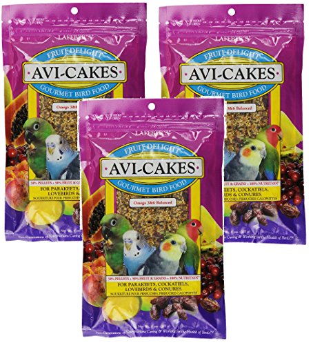 (3 Pack) Lafeber Company 8-Ounce Lafeber Avi-Cakes Fruit Delight for Hookbills