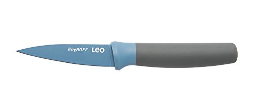 Berghoff Leo Stainless Steel Ceramic Coated Non-Stick Paring Knife, 8.5cm, 8.5 cm, Blue