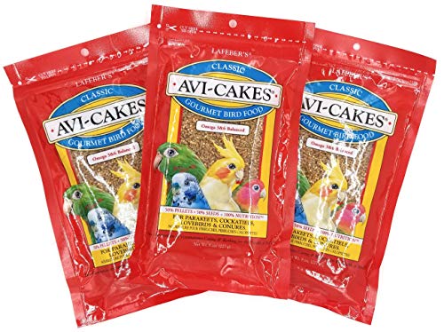 (3 Pack) Lafeber's Original Flavor Avi-Cakes for Parakeets, Cockatiels & Conures