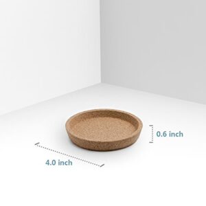 Sweese 241.101 Cork Coasters - 4 Inch Perfect for Most Kind of Mugs - Protect Your Table from a Liquid Ring - Set of 10