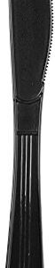 Amazon Basics Plastic Cutlery Knife, Heavy-Weight, Black, 1000 Knives