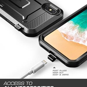 SUPCASE Unicorn Beetle Pro Series Case Designed Designed for iPhone X, with Built-In Screen Protector Full-body Rugged Holster Case for Apple iPhone X / iPhone 10 (2017 Release) (Black)