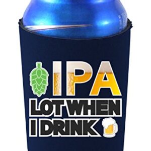 IPA Lot When I Drink Collapsible Can Coolie (1, Navy)