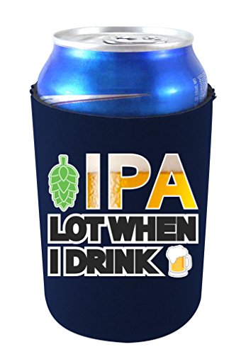 IPA Lot When I Drink Collapsible Can Coolie (1, Navy)