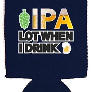 IPA Lot When I Drink Collapsible Can Coolie (1, Navy)