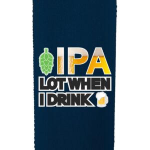 IPA Lot When I Drink Beer 16 oz. Can Coolie (1, Navy)