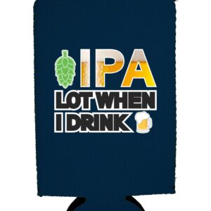 IPA Lot When I Drink Beer 16 oz. Can Coolie (1, Navy)