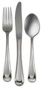 oneida satin sand dune 12 piece everyday flatware set, service for 4 , 18/0 stainless steel, silverware set, dishwasher safe