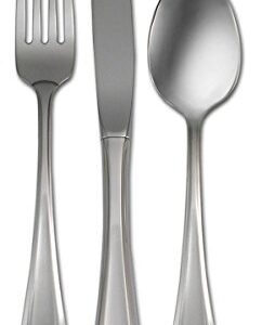 Oneida Satin Sand Dune 12 Piece Everyday Flatware Set, Service for 4 , 18/0 Stainless Steel, Silverware Set, Dishwasher Safe