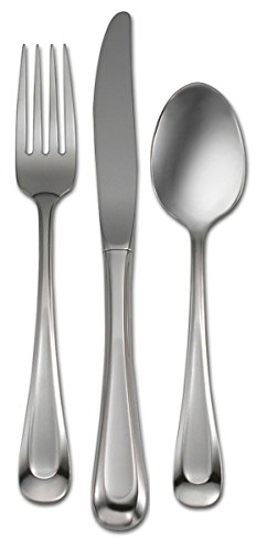 Oneida Satin Sand Dune 12 Piece Everyday Flatware Set, Service for 4 , 18/0 Stainless Steel, Silverware Set, Dishwasher Safe