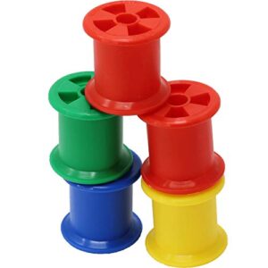 1490 PK8 Bobbin Spools Bonka Bird Toys Colorful Plastic Durable Beak Foot Parrot Cockatiel Cockatoo Amazon Conure Parakeet