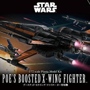 Bandai Hobby Poe's Boosted X-Wing Star Wars, Bandai Star Wars 1/72 Plastic Model Hobby Space Ship