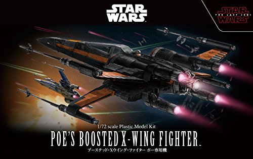 Bandai Hobby Poe's Boosted X-Wing Star Wars, Bandai Star Wars 1/72 Plastic Model Hobby Space Ship