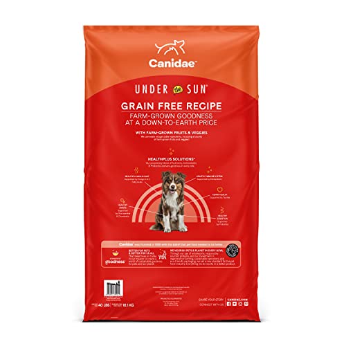 Canidae Under the Sun Premium Dry Dog Food For Puppies, Adults and Senior Dogs, Lamb Recipe, 40 Pounds, Grain Free