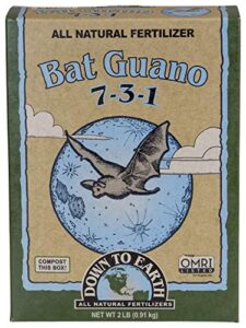 down to earth organic bat guano fertilizer mix 7-3-1, 2 lb