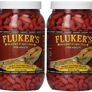 (2 Pack) Fluker Labs SFK76021 Adult Bearded Dragon Diet Food (3.4 oz. Per Pack)