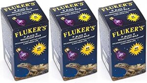 (3 pack) fluker's black nightlight bulbs for reptiles 60 watt