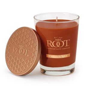 Root Candles Honeycomb Veriglass Scented Beeswax Blend Candle, Cinnamon Spice