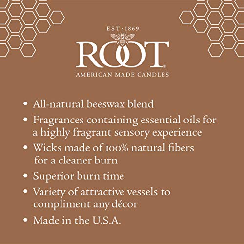 Root Candles Honeycomb Veriglass Scented Beeswax Blend Candle, Cinnamon Spice