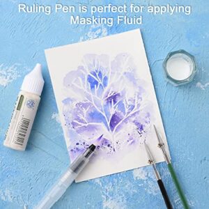 LOONENG Ruling Pen for Masking Fluid, Perfect for Fine Line Drawing, Technical Drawing, Cartography and Calligraphy, Suitable for Use with Masking Fluid, Drawing Ink, Indian Ink and Gouache