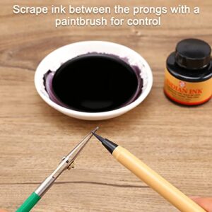 LOONENG Ruling Pen for Masking Fluid, Perfect for Fine Line Drawing, Technical Drawing, Cartography and Calligraphy, Suitable for Use with Masking Fluid, Drawing Ink, Indian Ink and Gouache