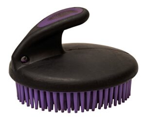 weaver leather palm-held fine curry comb purple/black