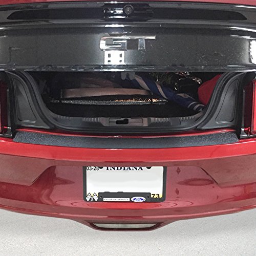 Rear Bumper Scuff Scratch Protector 2015-2017 Compatible with Ford Mustang 1pc Paint Shield Cover Black Peel and Stick Install