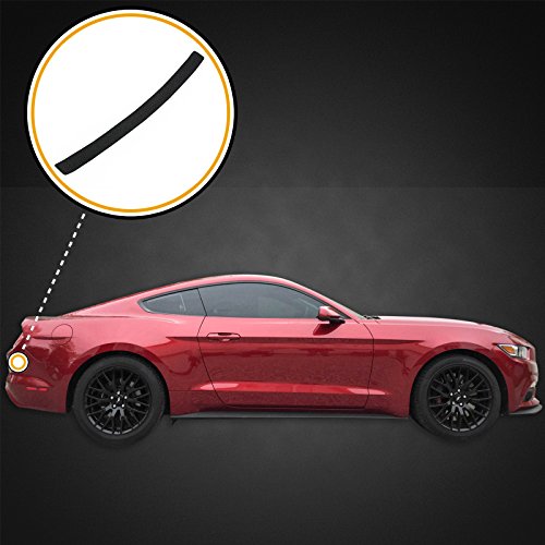 Rear Bumper Scuff Scratch Protector 2015-2017 Compatible with Ford Mustang 1pc Paint Shield Cover Black Peel and Stick Install