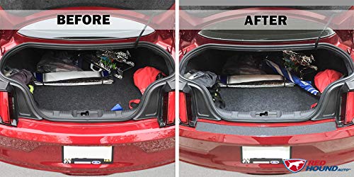 Rear Bumper Scuff Scratch Protector 2015-2017 Compatible with Ford Mustang 1pc Paint Shield Cover Black Peel and Stick Install