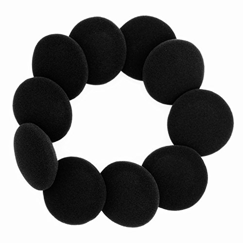 YunYiYi 10 Pairs Black Replacement Earpads Foam Ear Pads Pillow Ear Cushions Covers Cups Repair Parts Compatible with Sony MDR-023 Walkman Headset Headphones